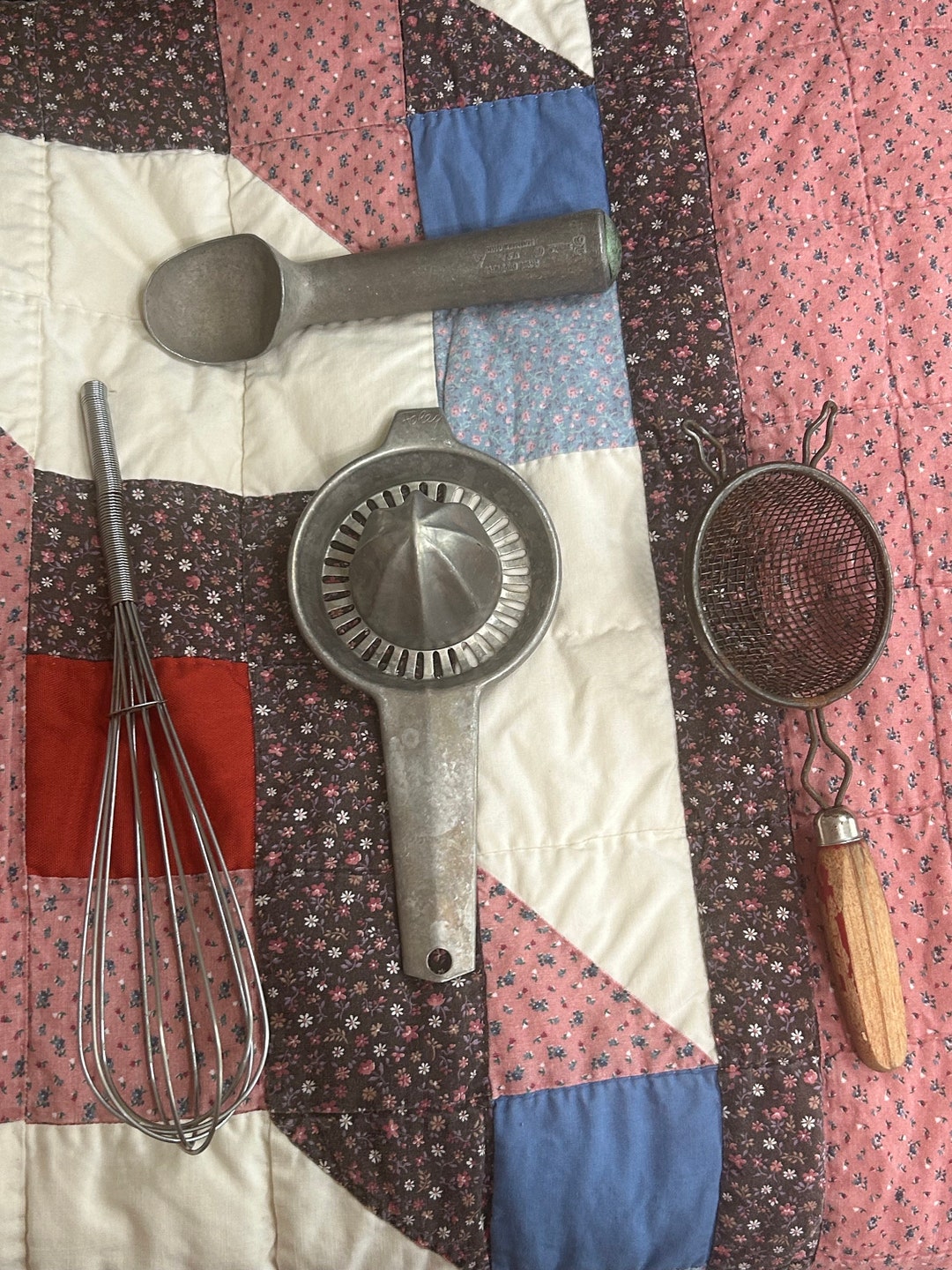 Retro Kitchen Utensils- Set of 4- Decorative Kitchen, Vintage Kitchen ...