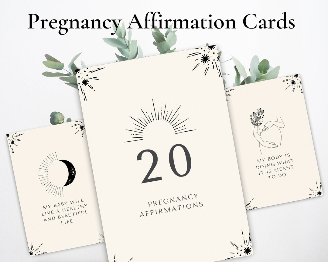 Pregnancy Affirmation Cards, Affirmations After Loss, Digital Printable ...