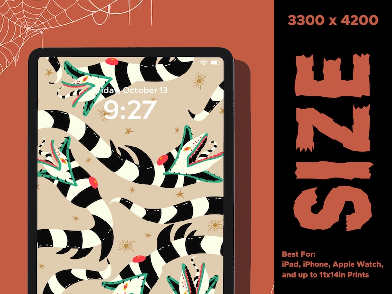 SPOOKY Sand Worm Beetle Juice DIGITAL Halloween Wallpaper Background ...