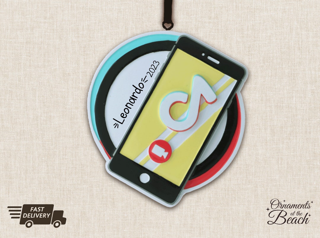 Cell Phone Hand Personalized Christmas Ornament Video App Phone ...