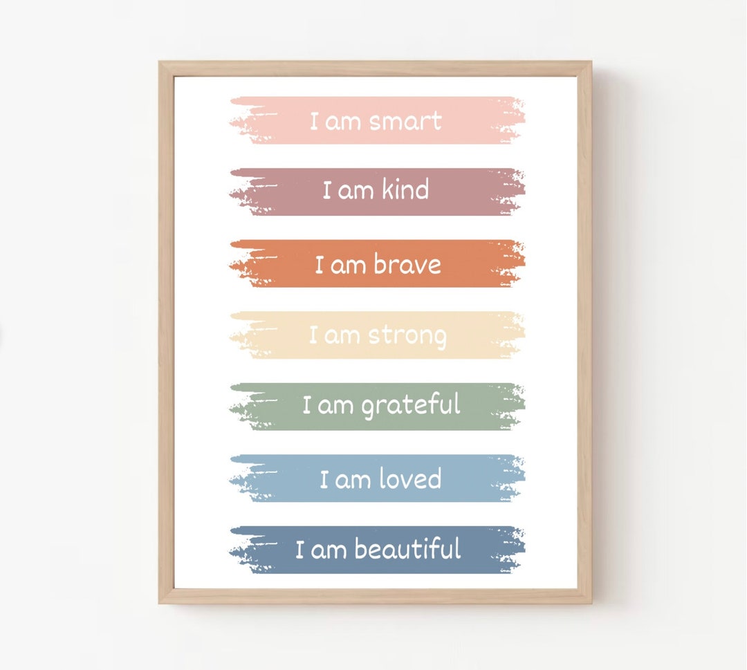 Affirmations for Kids Poster, Classroom Posters, I Am Affirmations ...
