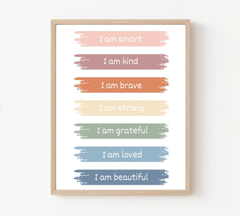 Affirmations for Kids Poster, Classroom Posters, I Am Affirmations ...