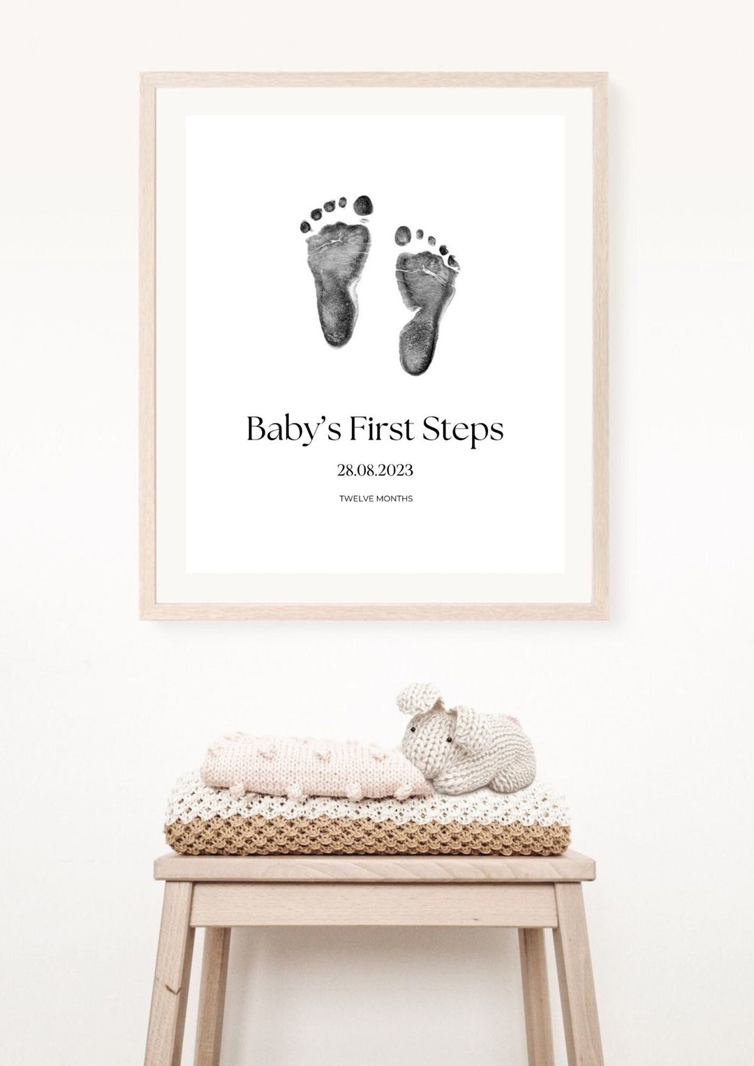 PERSONALISED BABYS First Steps Standard Version customise the Name ...