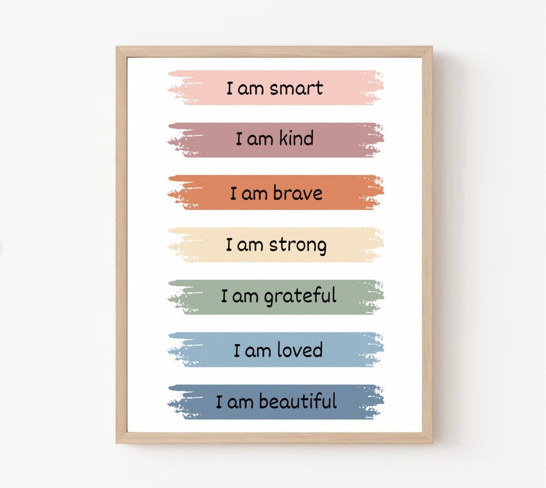 Affirmations for Kids Poster, Classroom Posters, I Am Affirmations ...
