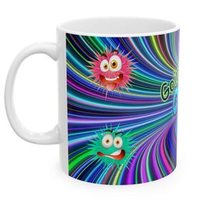 Vibrant 'going Crazy' Ceramic Mug | Fun Coffee Cup, Colorful Drinkware ...
