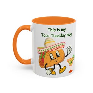 Taco Tuesday Mug - Colorful Fun Coffee Cup, Cute Kitchen Decor, Gift ...