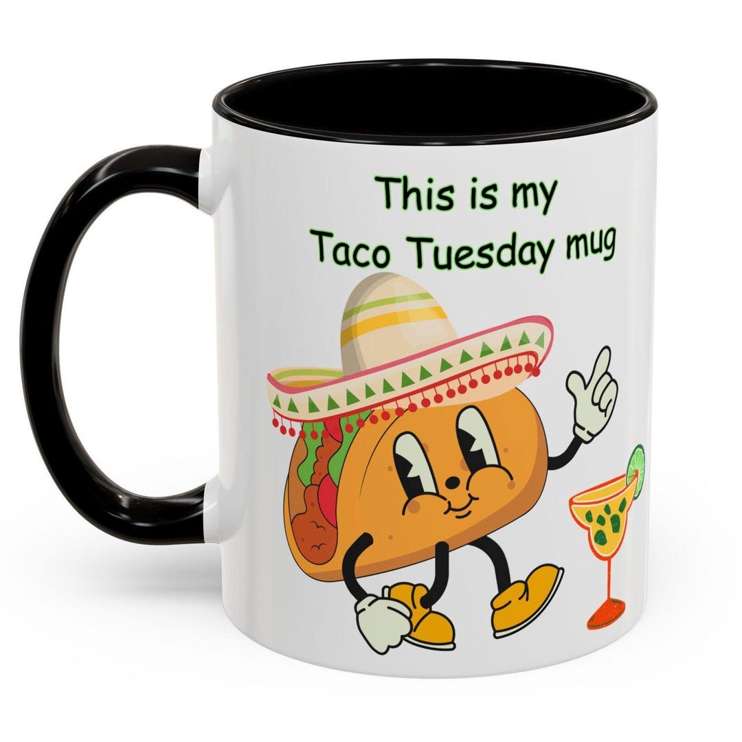 Taco Tuesday Mug - Colorful Fun Coffee Cup, Cute Kitchen Decor, Gift ...