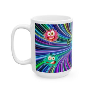 Vibrant 'going Crazy' Ceramic Mug | Fun Coffee Cup, Colorful Drinkware ...