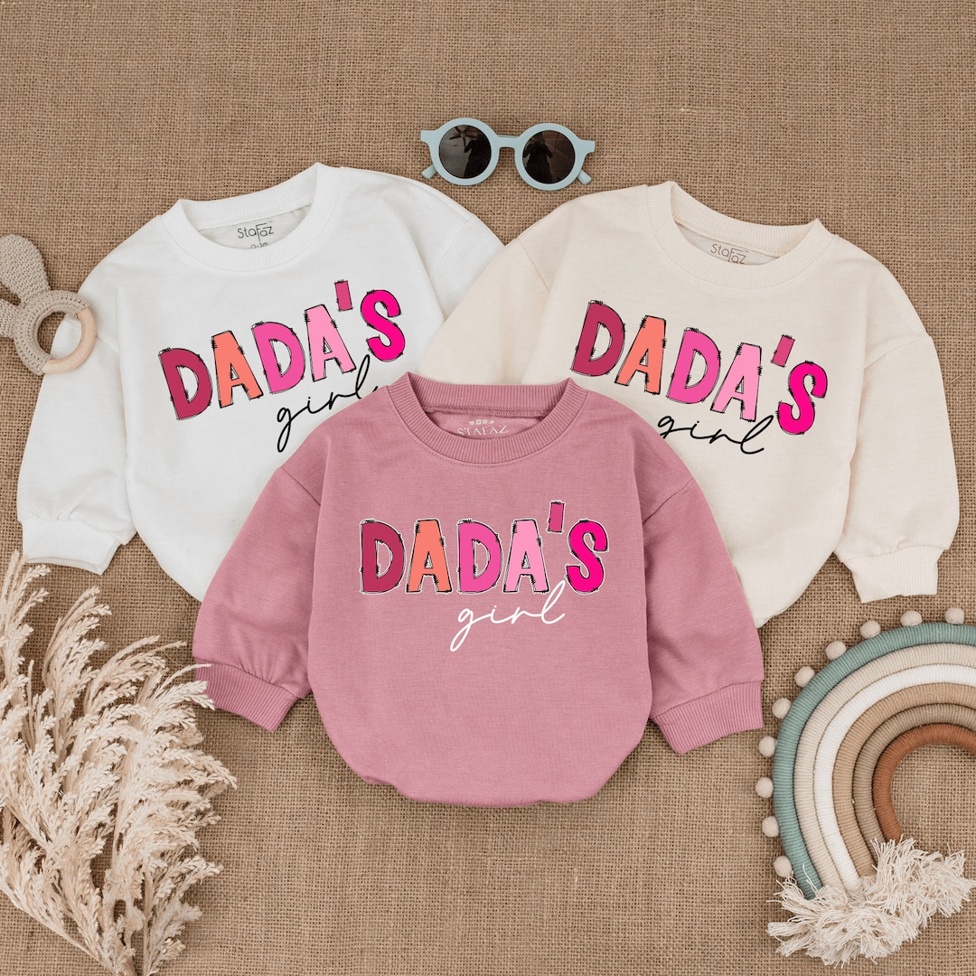 Dada's Girl Pink Bubble Romper Bodysuit, Funny Retro Romper, Newborn ...