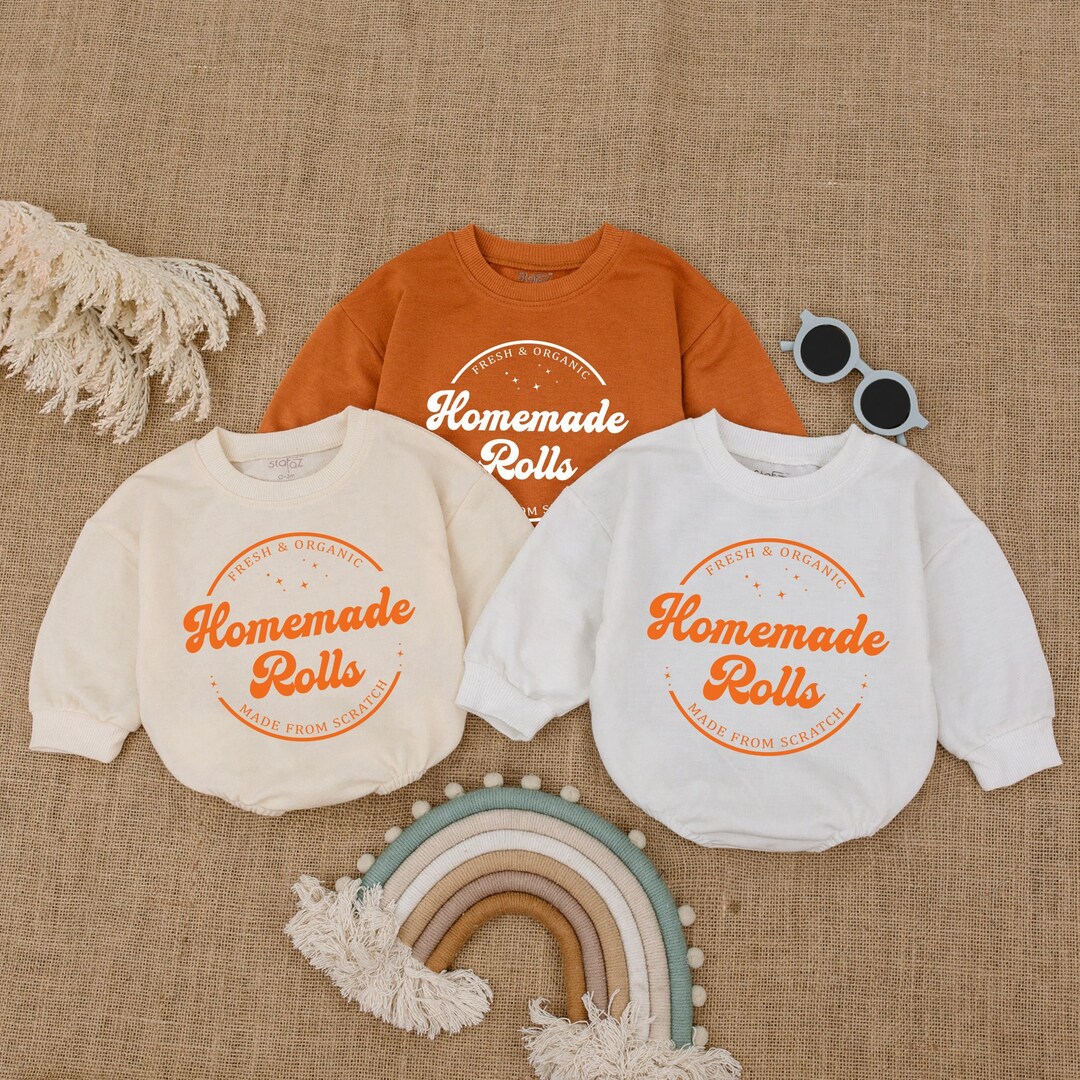 Homemade Rolls Retro Natural Baby Romper, Retro Fall Toddler Sweater ...