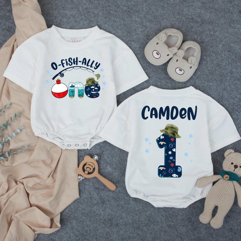Personalized Fishing Family Birthday Shirts, O-fish-ally One Matching ...