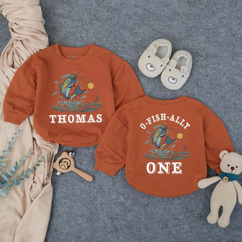 Personalized O-fish-ally One Bubble Romper, Boy Fishing Clothes ...