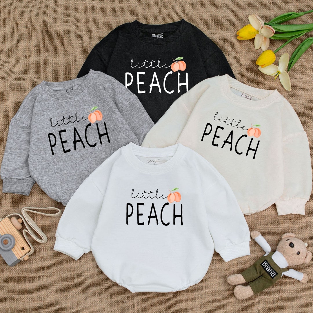 Peach Baby Romper - Cute Little Peach - Cute Southern Girl Shirt, Fruit ...