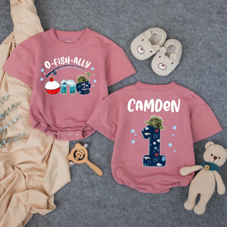 Personalized Fishing Family Birthday Shirts, O-fish-ally One Matching ...