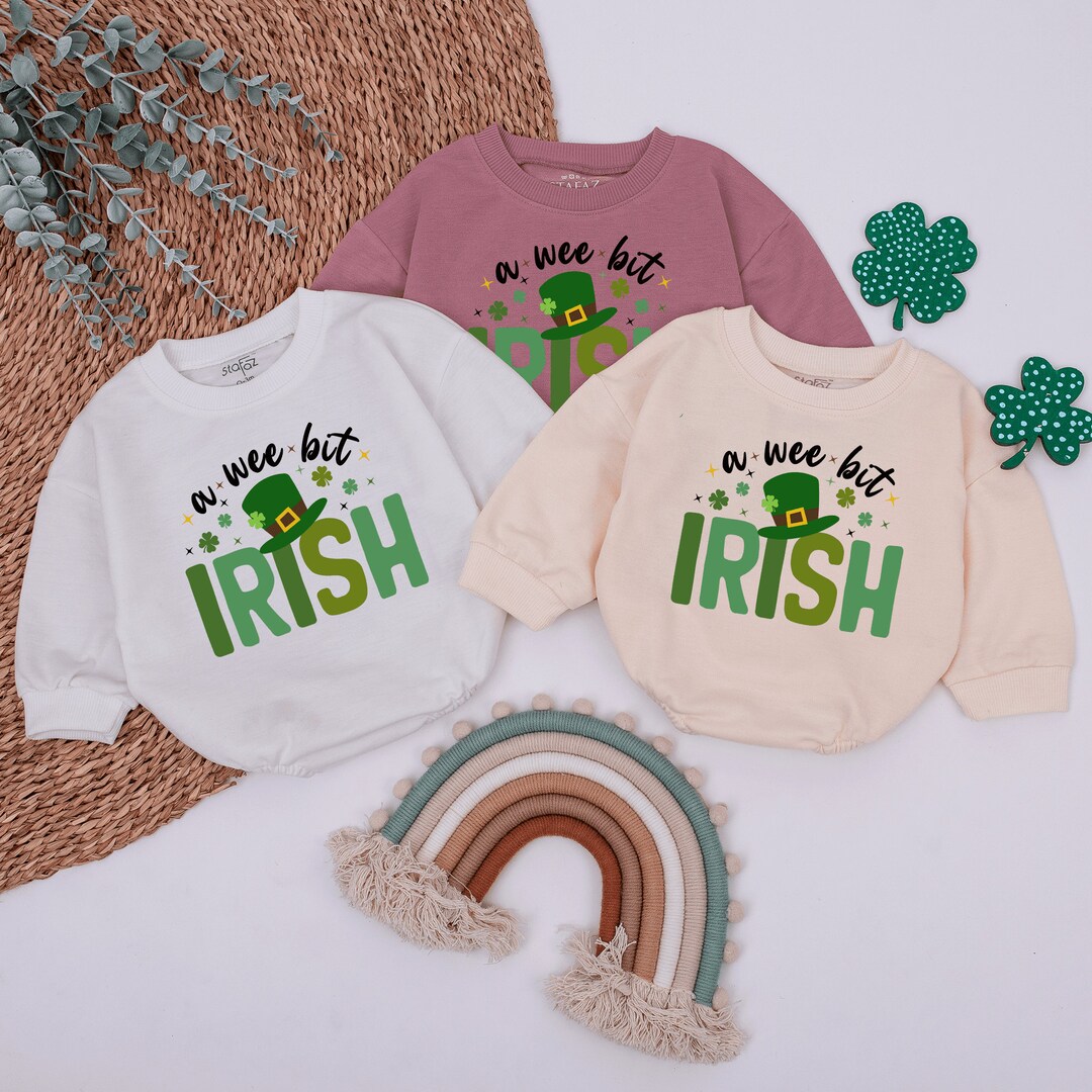 A Wee Bit Irish Baby Romper, Irish Baby Clothes, St Patricks Day Outfit ...