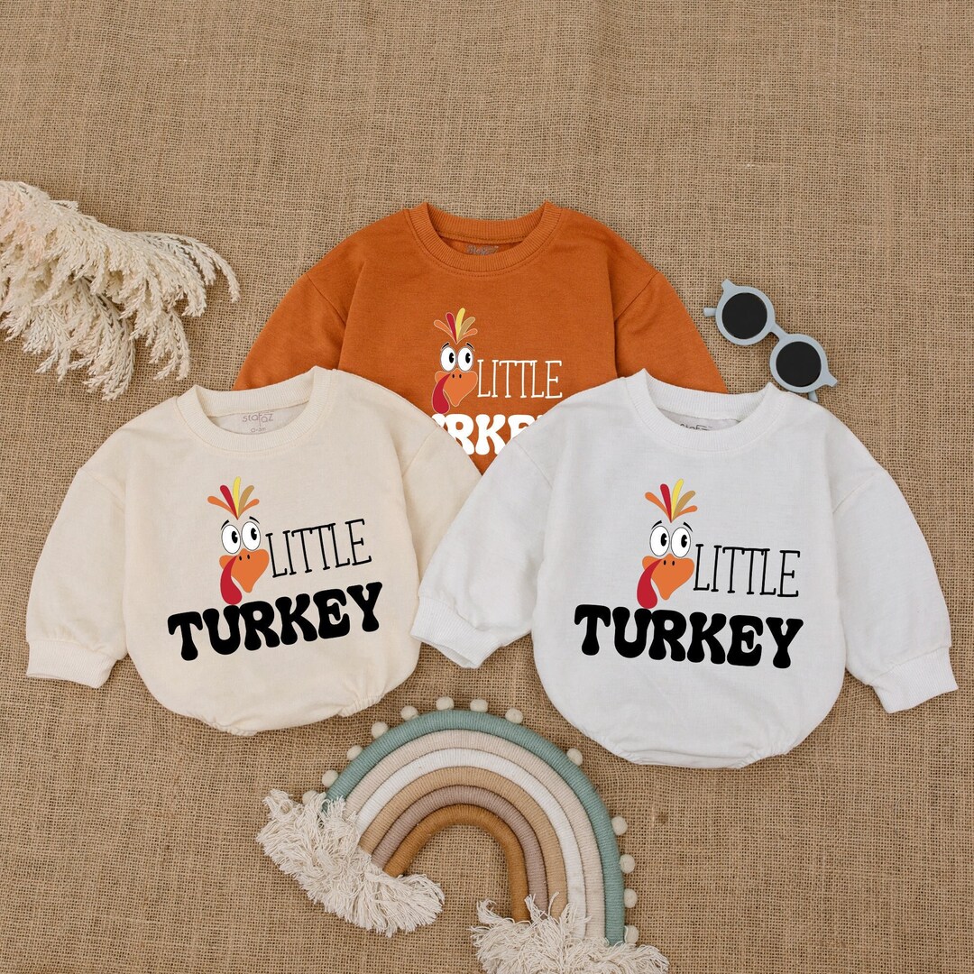 Little Turkey Baby Outfit, First Thanksgiving Bubble Romper ...