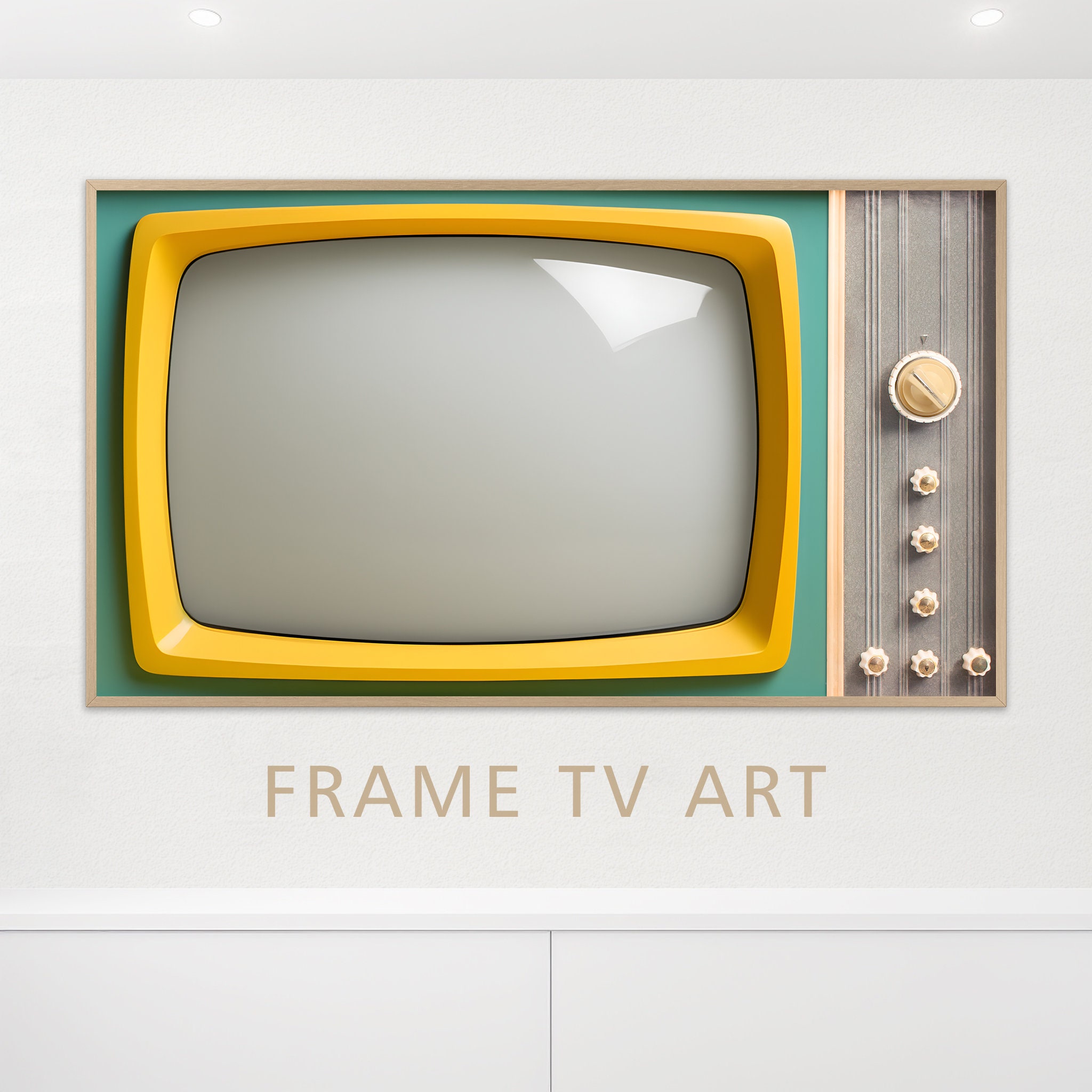 Samsung Frame TV Art, Vintage, Retro Classic TV Frame, 50s, 60s Nostalgia, Antique Television ...