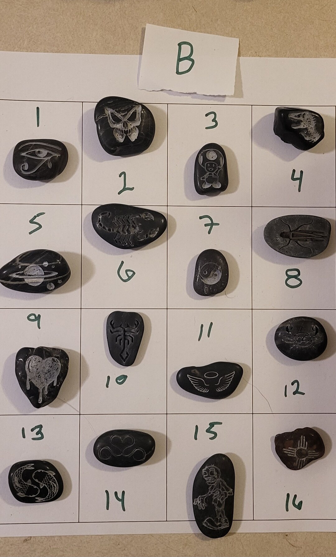 Laser Engraved Rocks B Board - Etsy