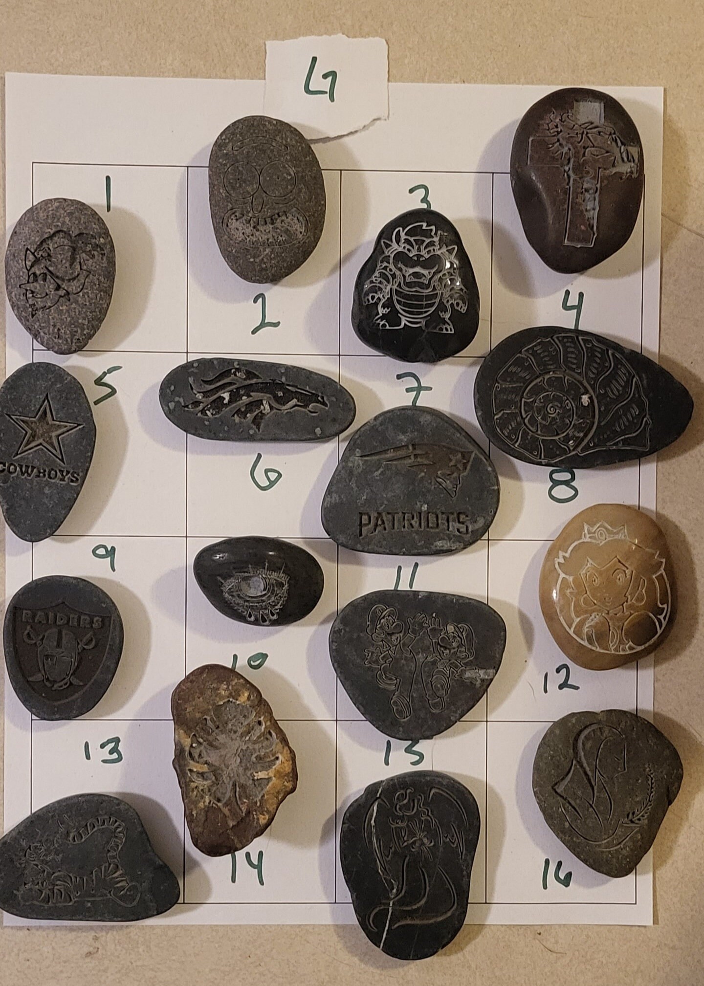 Laser Engraved Rocks G Board - Etsy