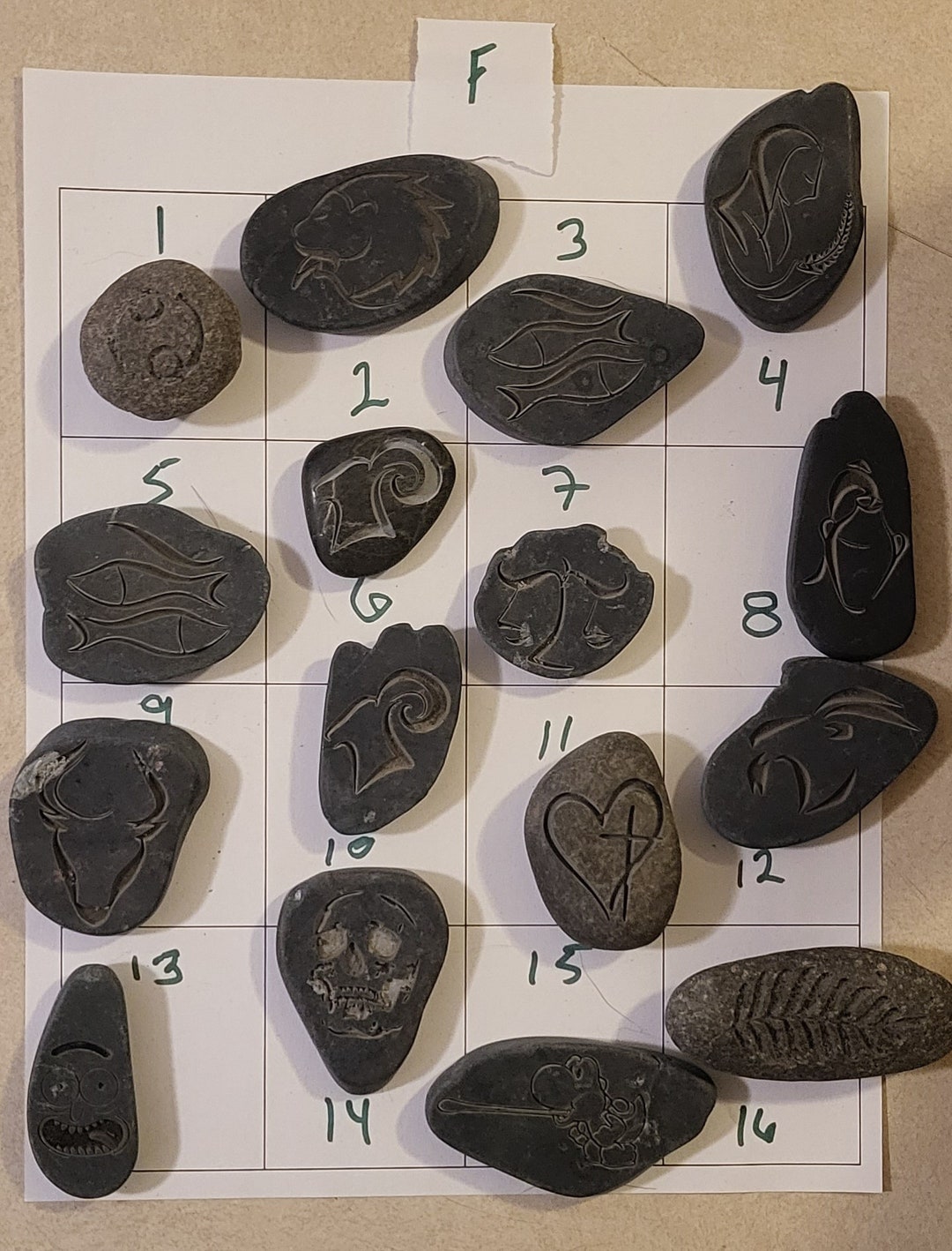 Laser Engraved Rocks F Board - Etsy