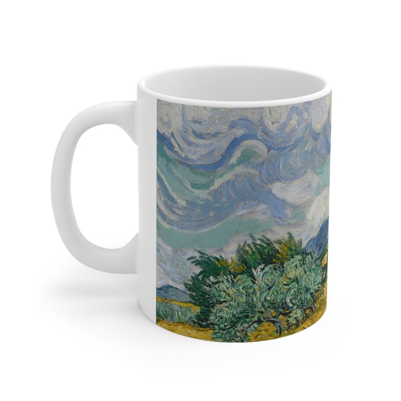 Wheat Field With Cypresses 1889 Vincent Van Gogh Mug Dishwasher and ...
