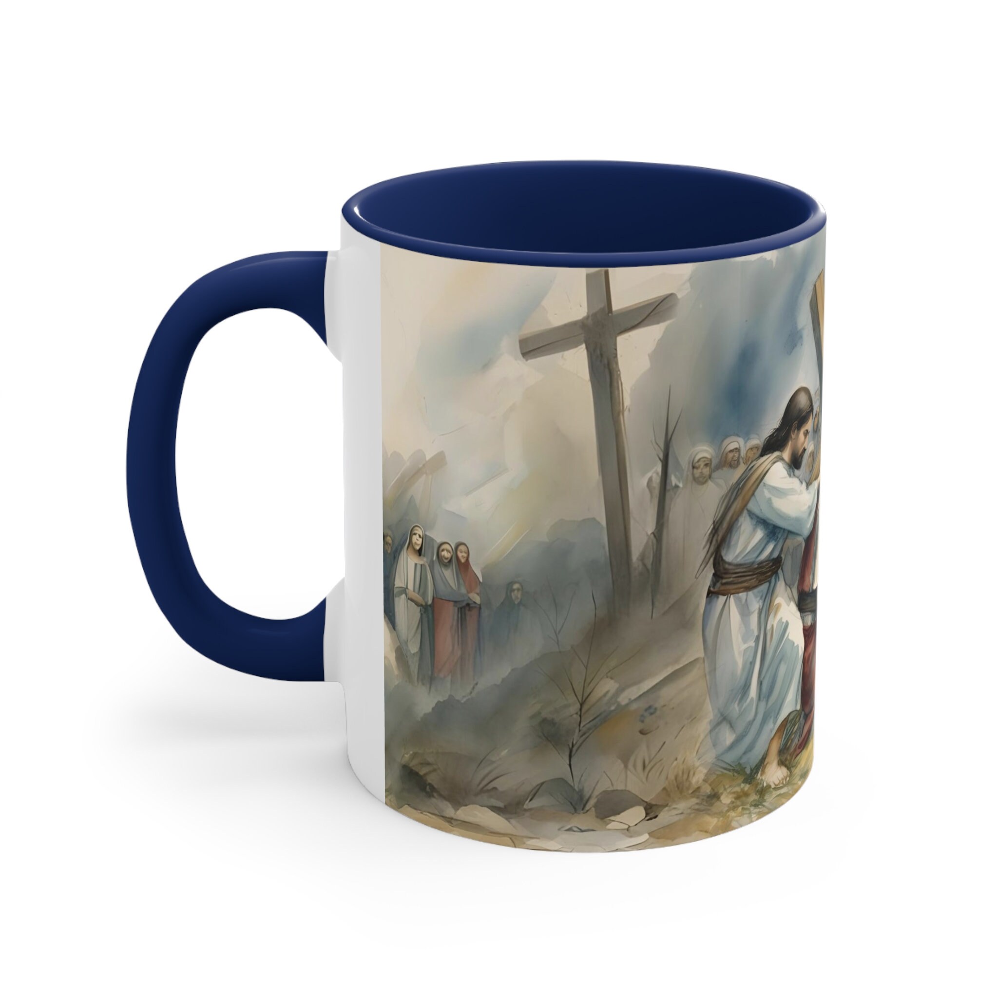 Christs Crusifiction | Jesus Caries the Cross | Coffee Mug - Etsy