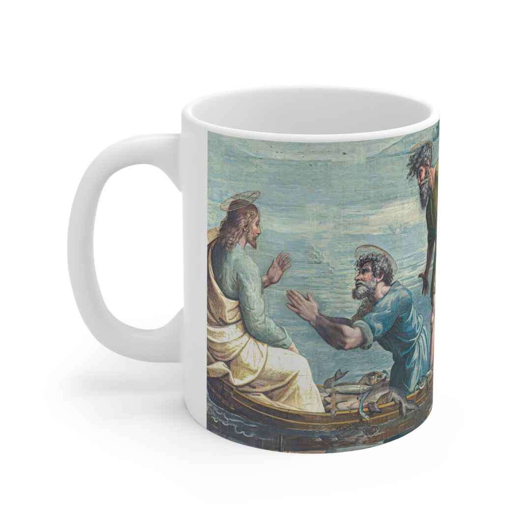 Raphel Mug (1515) | the Miraculous Draft of Fishes Mug | Jesus Miracle ...