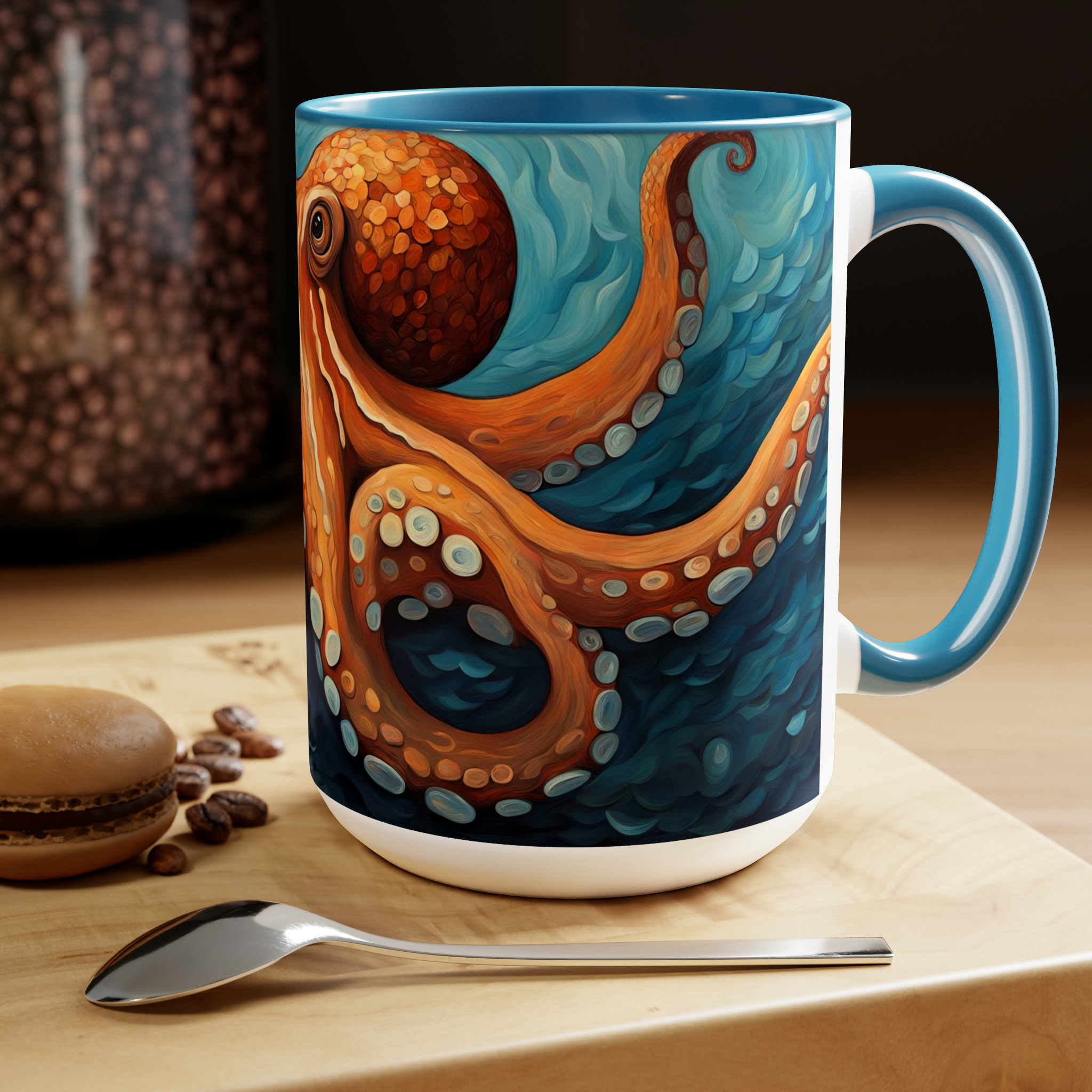15 Oz Octopus Mug, Best Huge Octopus Coffee Mug, Original Large Octopus ...