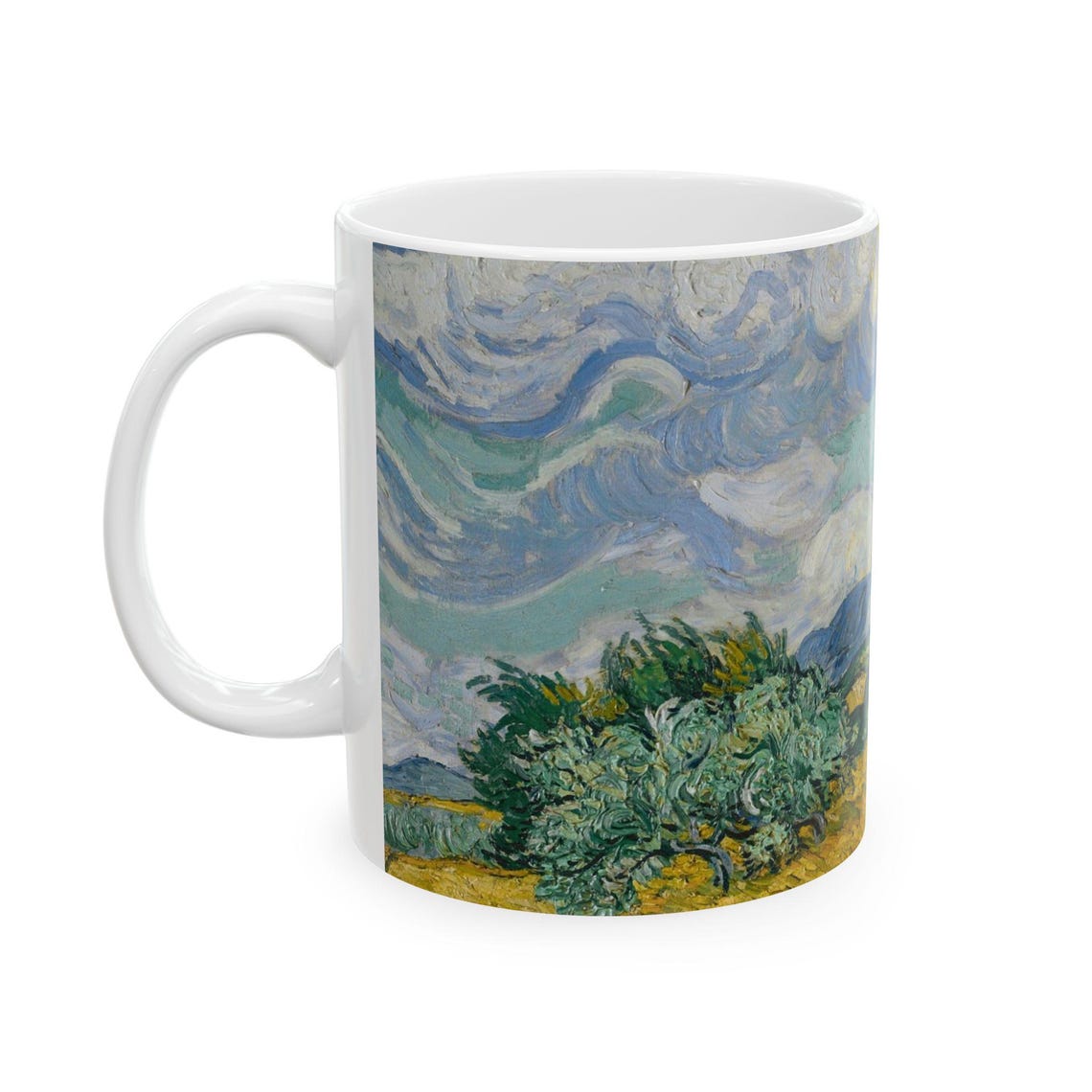 Wheat Field With Cypresses 1889 | Vincent Van Gogh Mug | Dishwasher and ...