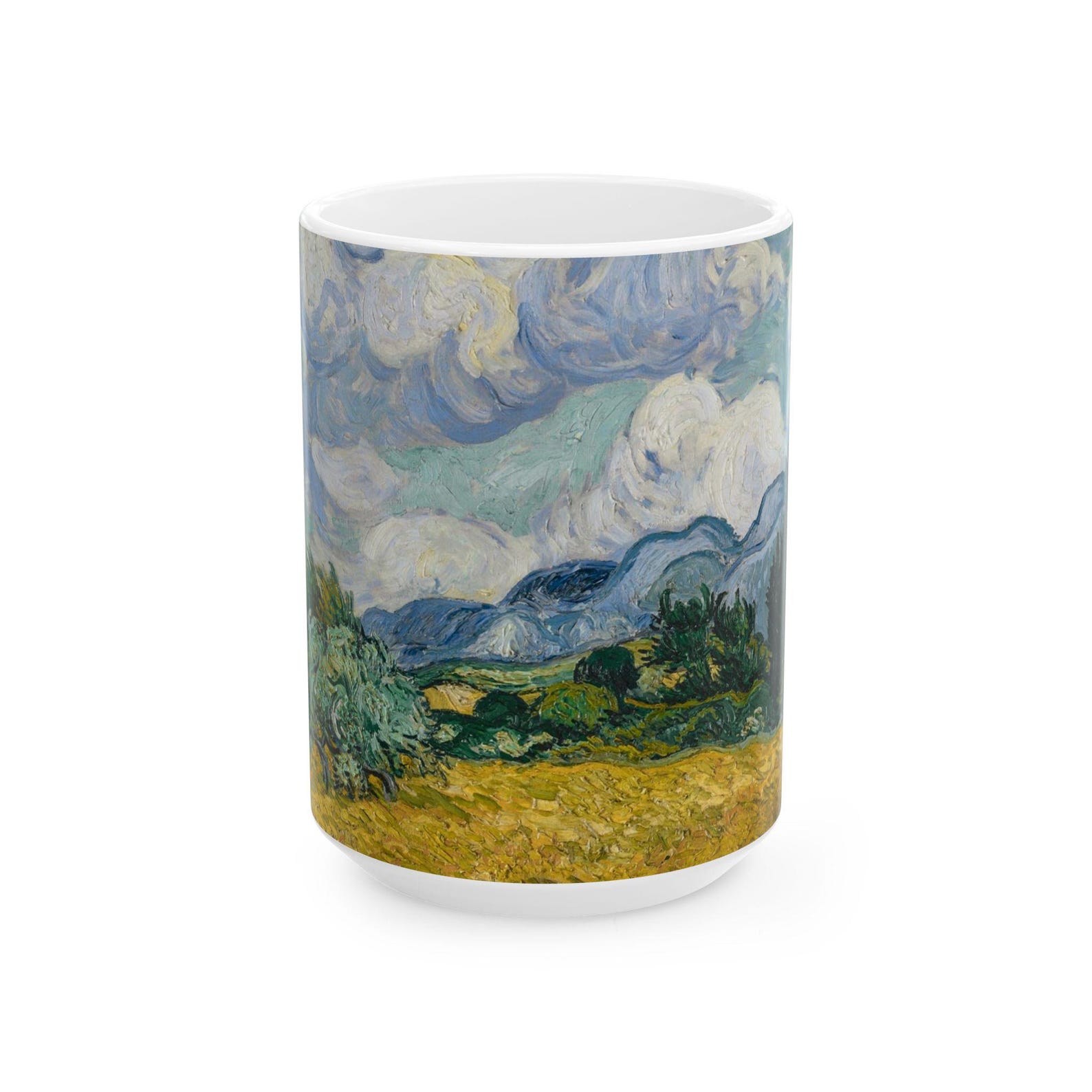 Wheat Field With Cypresses 1889 | Vincent Van Gogh Mug | Dishwasher and ...