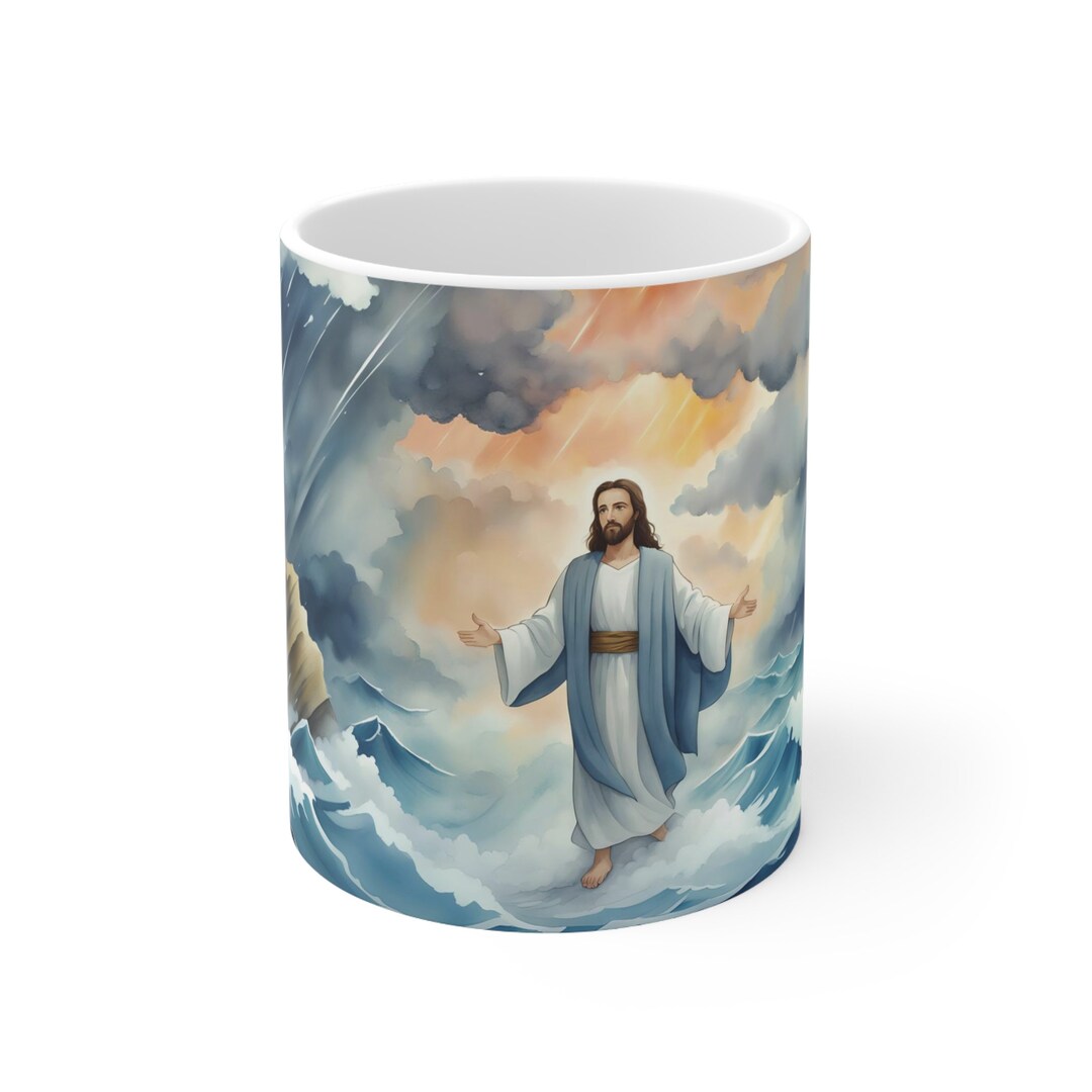 Jesus Walks on Water Mug | Great Kids Christian Cup | Cool Jesus Mug ...