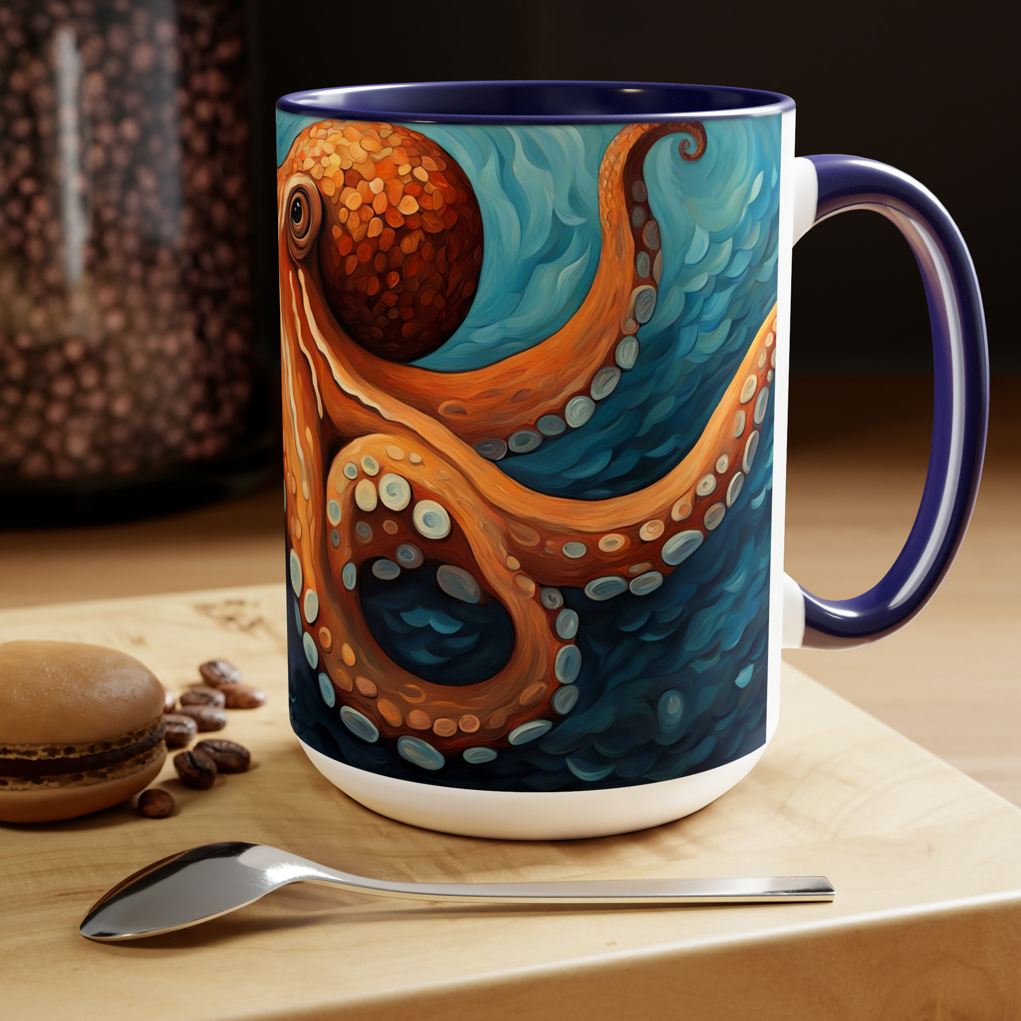 15 Oz Octopus Mug, Best Huge Octopus Coffee Mug, Original Large Octopus ...