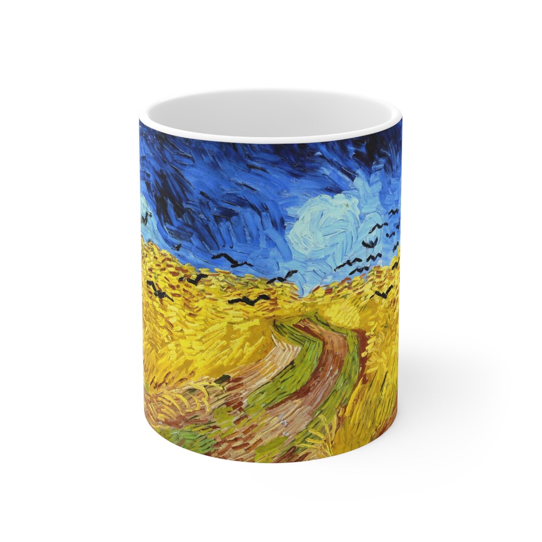Wheat Field With Crows Mug | Vincent Van Gogh Mug Set | Van Gogh Gift ...