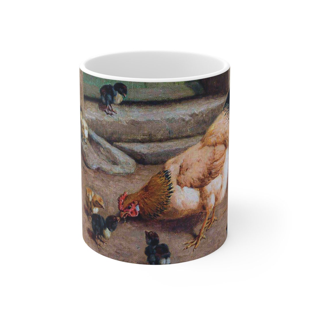 Baby Chicken Mug | Fowl Mug Pottery Cup | Poultry Coffee Mug for Women ...