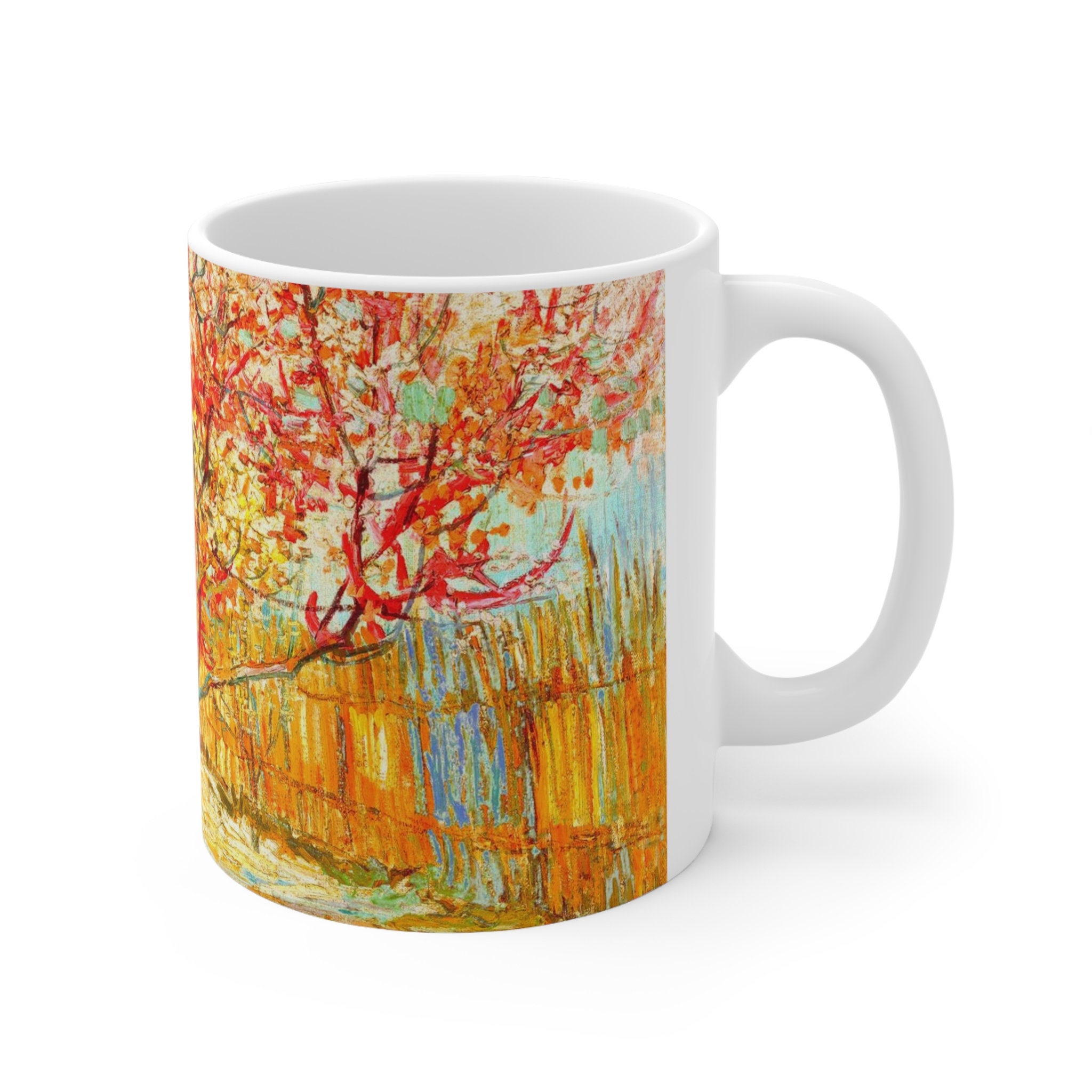 Peach Tree Mug Vincent Van Gogh Cup 11 Oz Van Gogh Porcelain Mugs Van ...