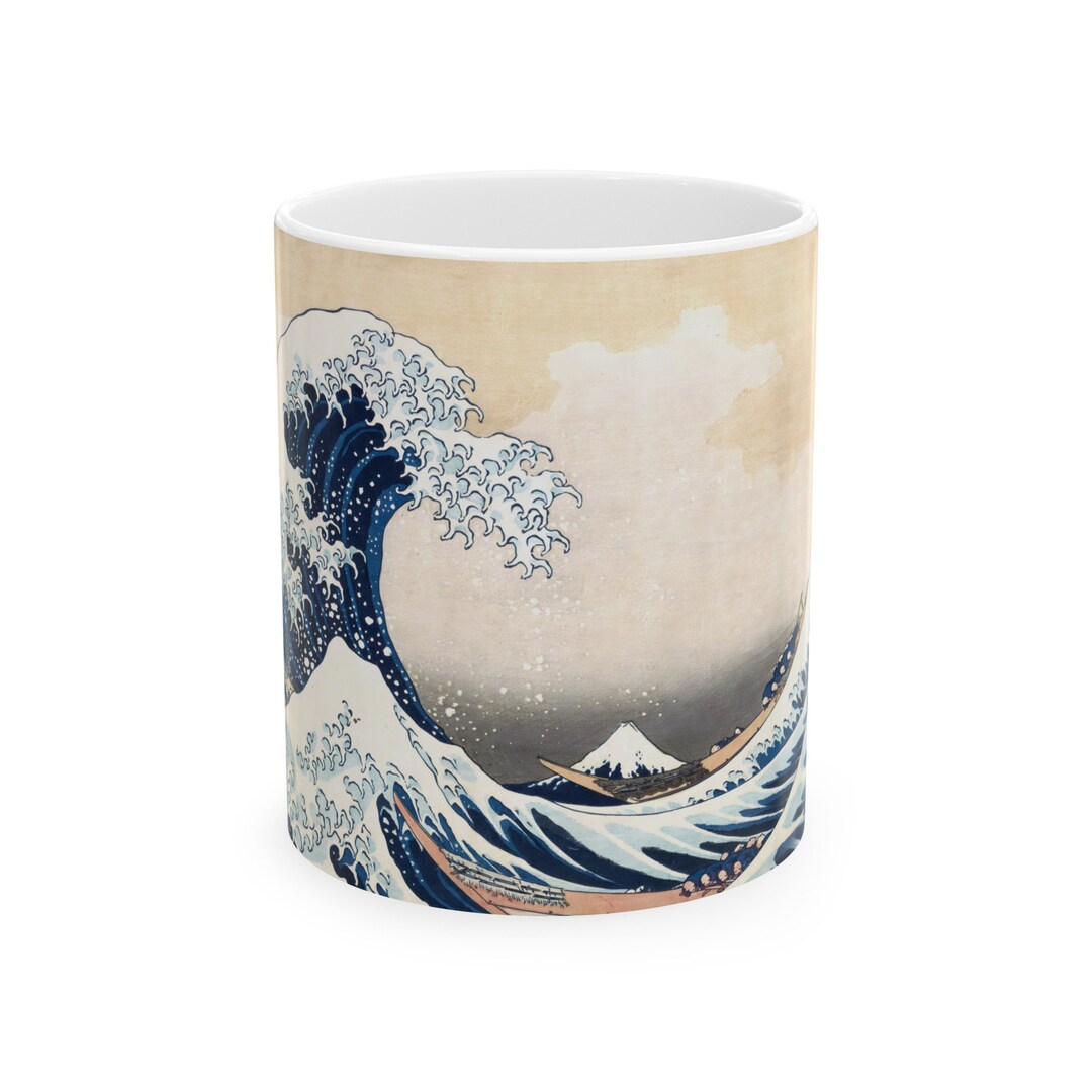 The Great Wave off Kanagawa Mug (1831) Japanese Ukiyo-e Artist Hokusai ...