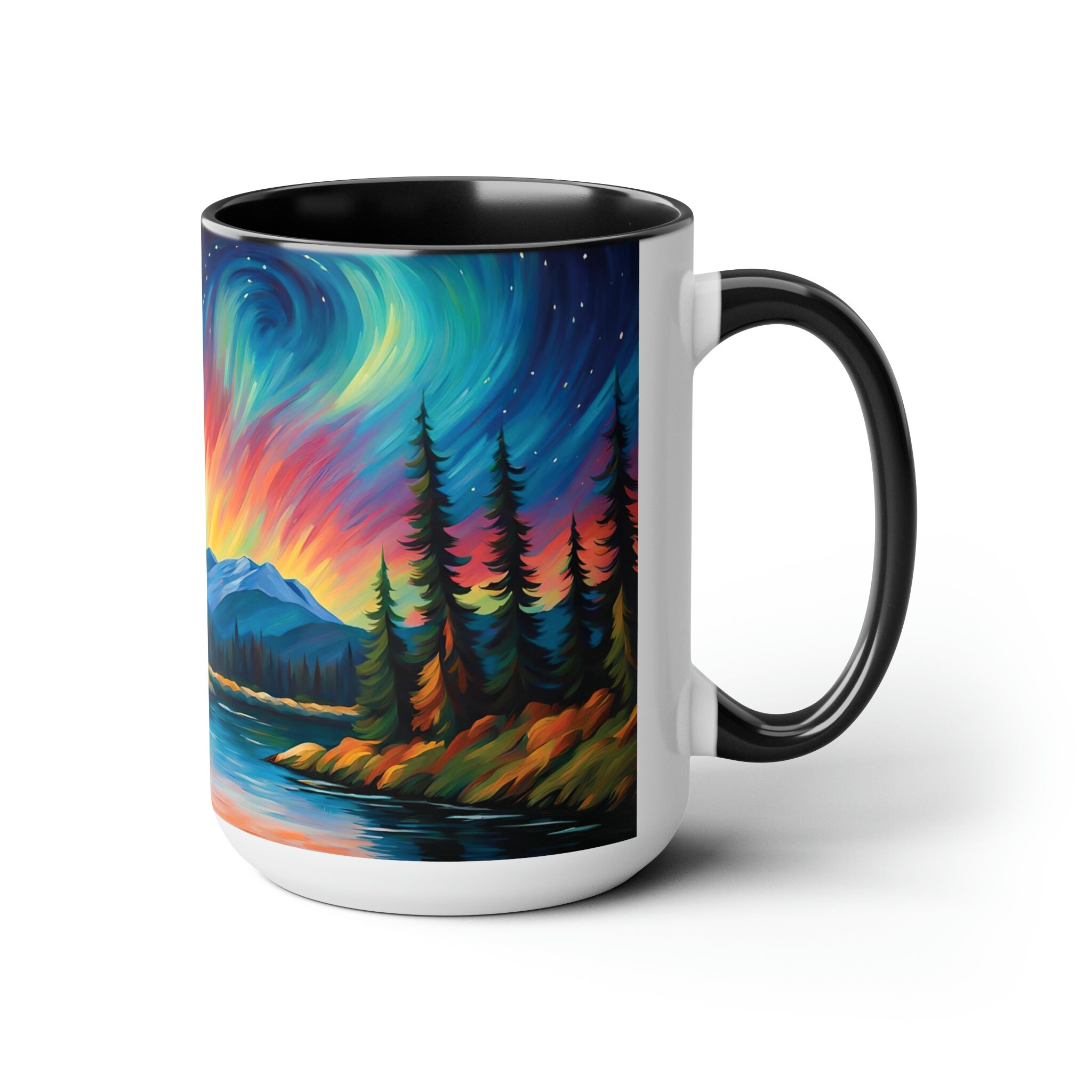 Large 15 Oz Northern Lights Mug Aurora Borealis Mug, Northern Lights ...