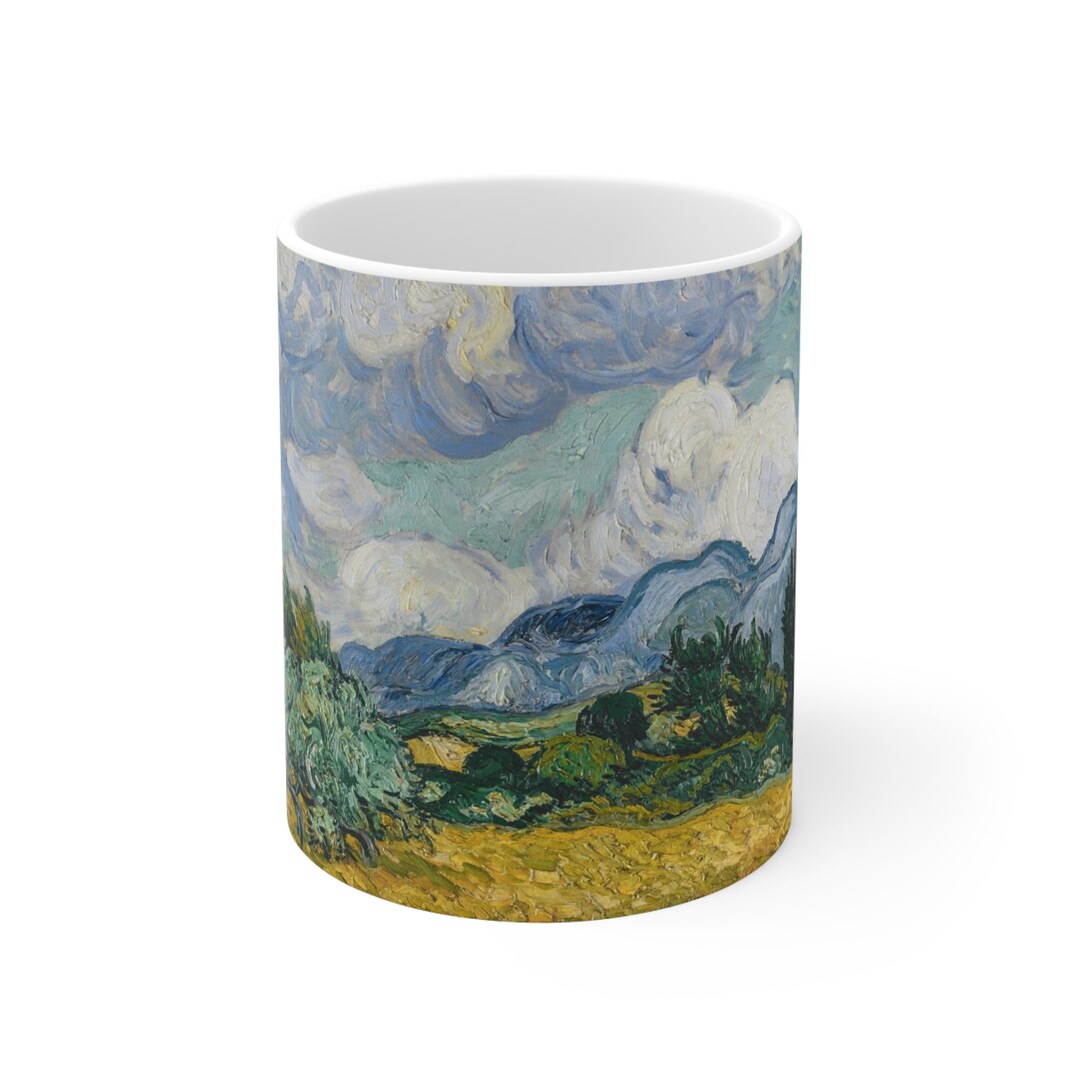 Wheat Field With Cypresses 1889 Vincent Van Gogh Mug Dishwasher and ...