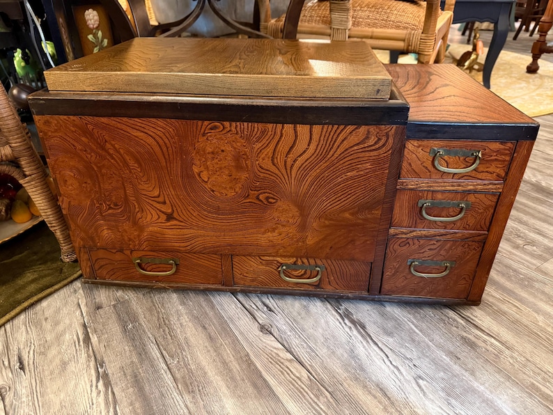 Antique Japanese Keyaki Wood Hibachi Drawer Coffee/tea Table - Etsy