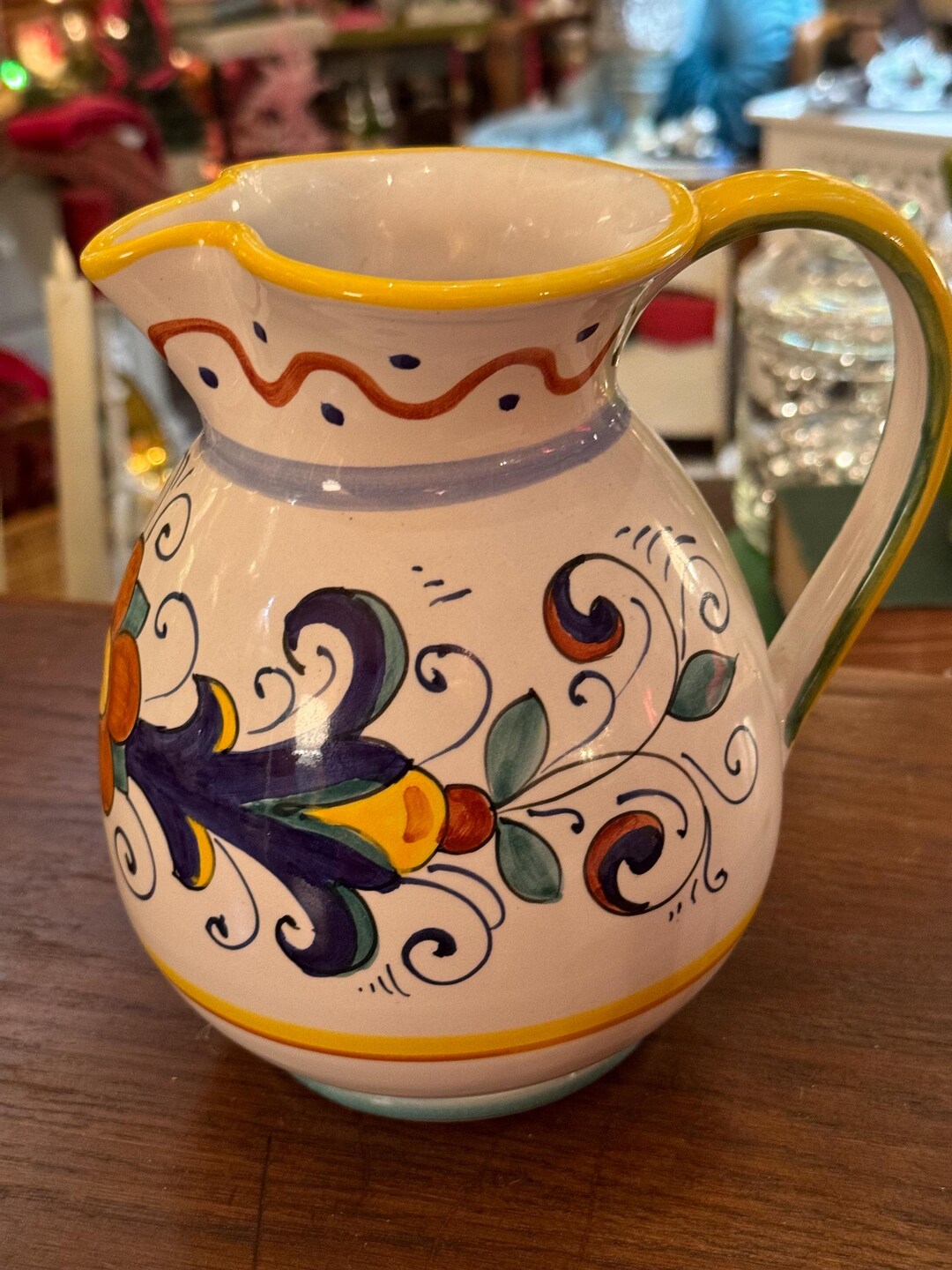 Ricco Deruta Hand Painted in Italy Pitcher - Etsy