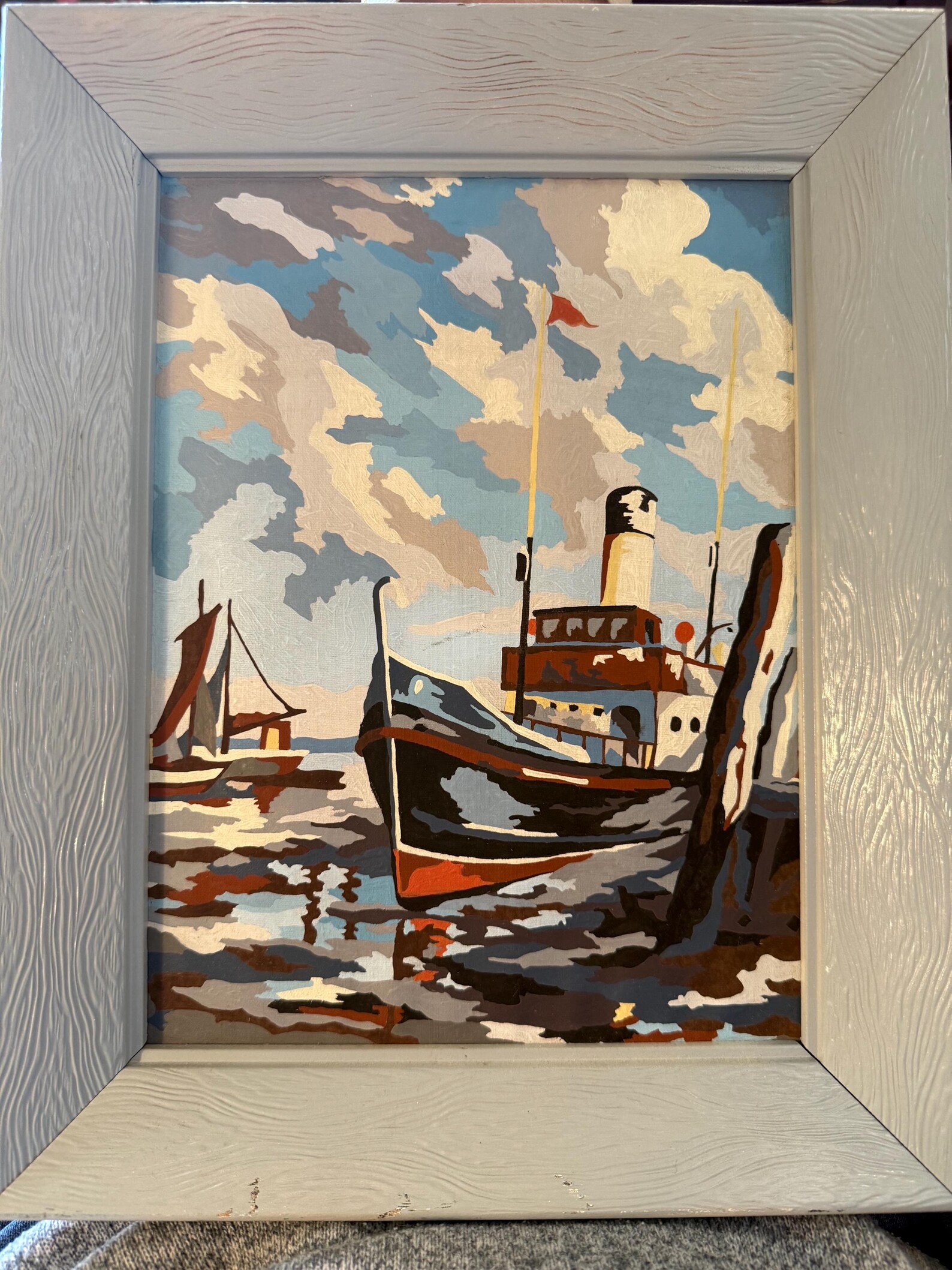 Vintage Ebb Tide Paint by Numbers Sailboat Painting Pann Products 1952 ...