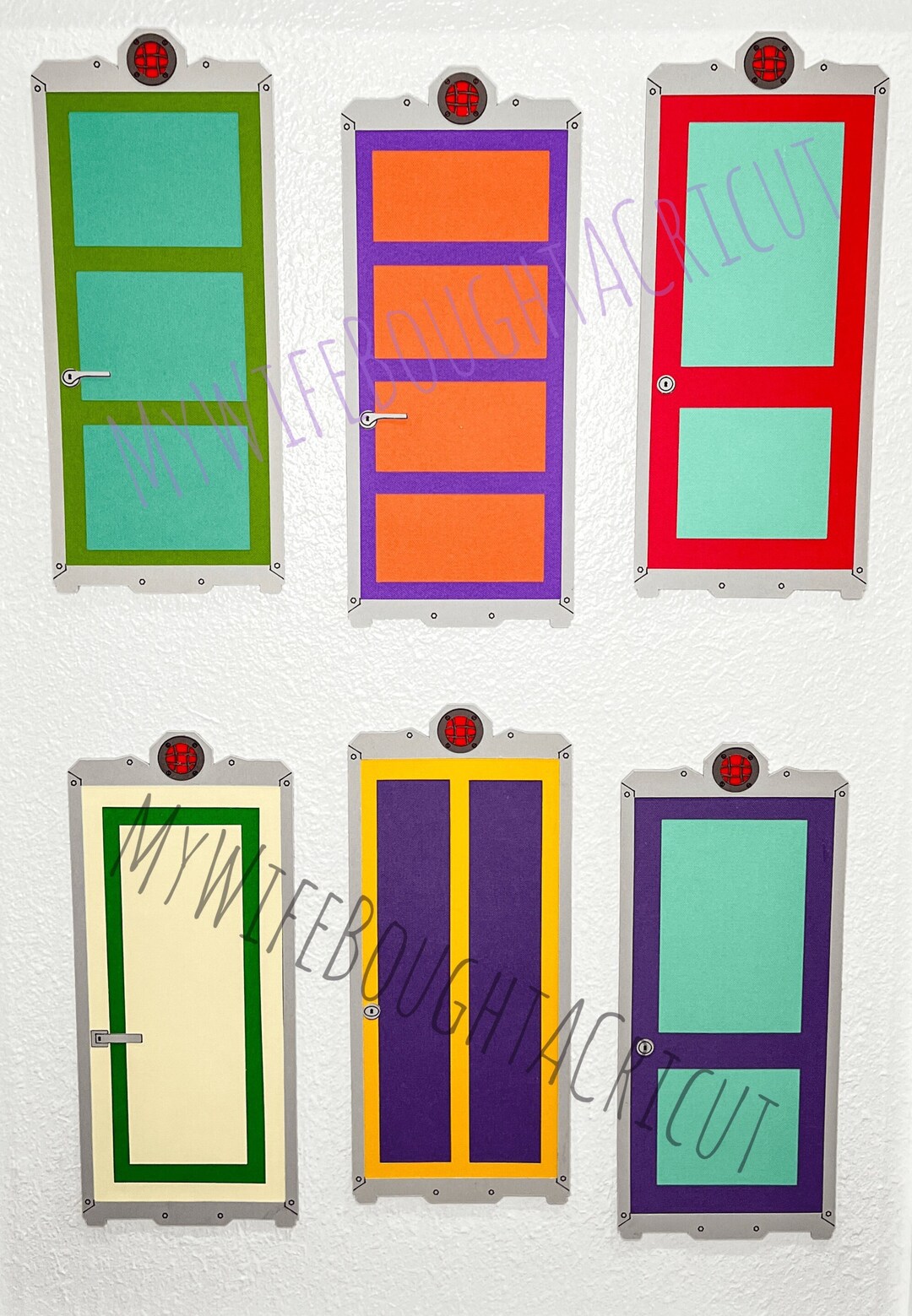 Disney's Monsters Inc Inspired Scare Doors Custom set of 6 - Etsy
