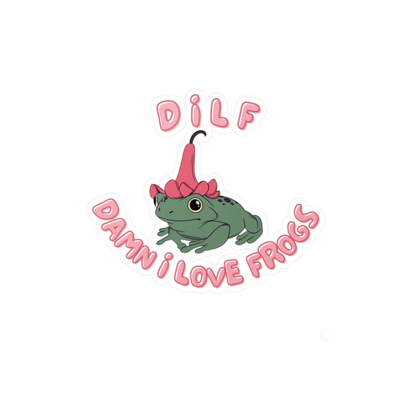 Dilf Sticker Damn I Love Frogs - Etsy