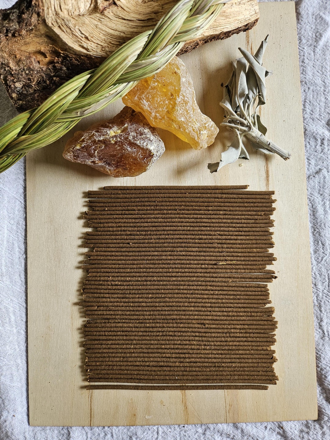 Green Gold Piñon, Sweetgrass, White Sage, and Golden Copal Handcrafted ...