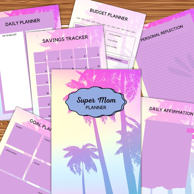 Mom Planner Stay at Home Mom Planner Printable Productivity Planner ...
