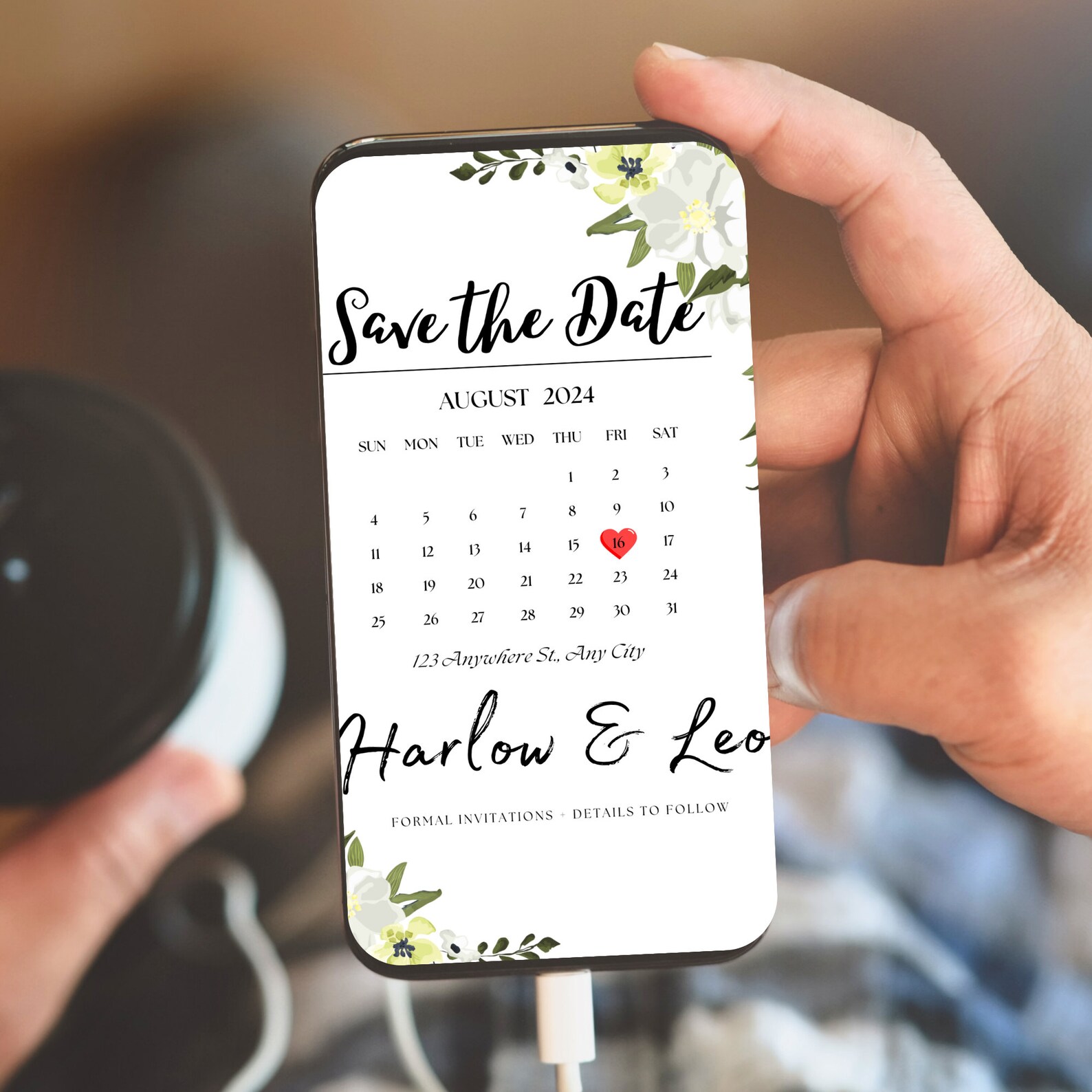 Save the Date E-invite Template, Digital Invite, Electronic Save the ...