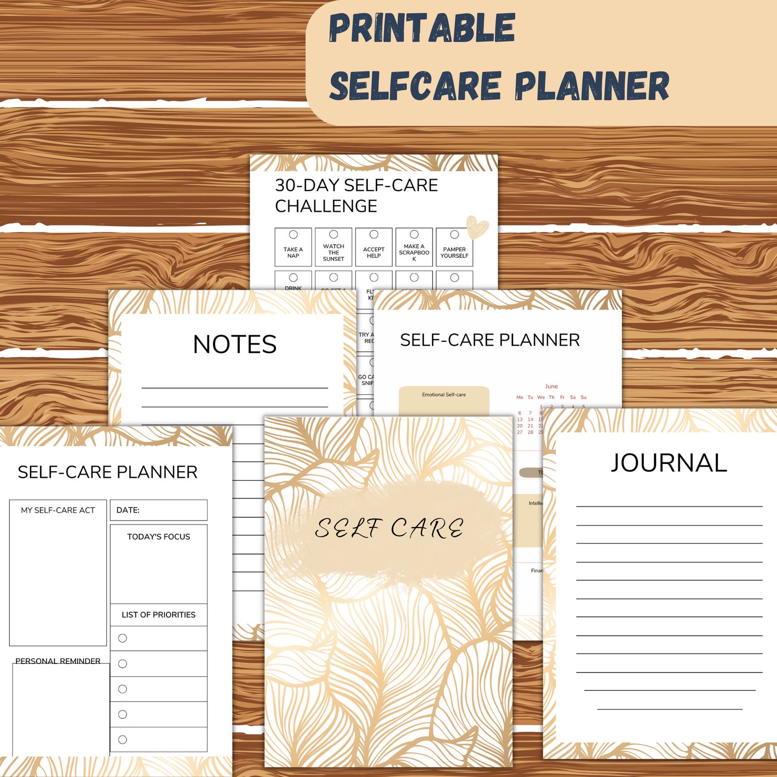 Self Care Checklist Self-care Planner Selfcare Journal - Etsy