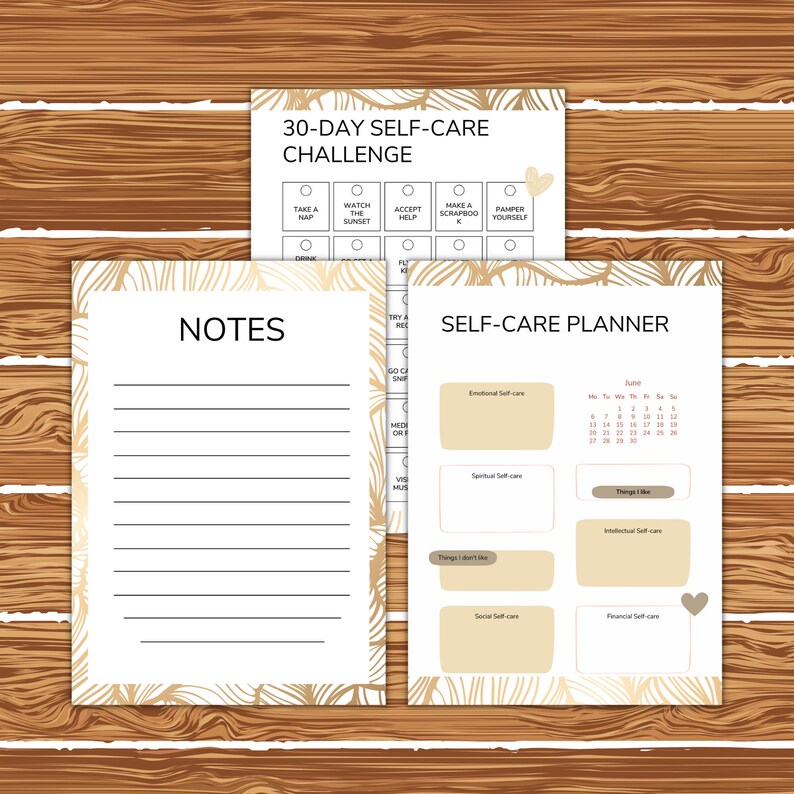 Self Care Checklist, Self-care Planner, Selfcare Journal Tracker ...
