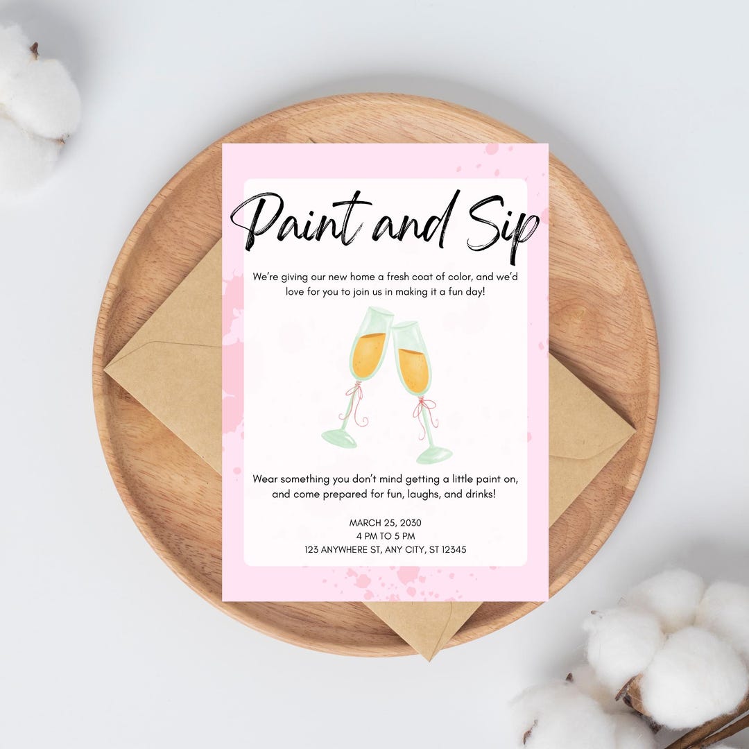 Housewarming Paint and Sip Party, House Renovation Party, House Warming ...