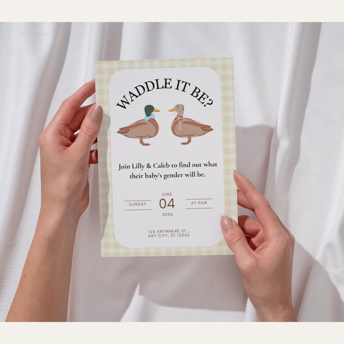 Waddle It Be Gender Reveal Invitation Template, Instant Download ...